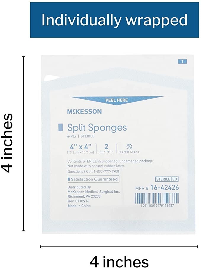 McKesson 16-42426 Drain Split Dressing - White for sale online | eBay