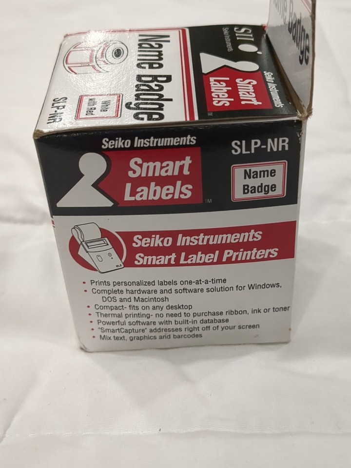 Seiko Name Badge Labels with Red Border- 3 Pk- SLP-NR 54mm x 70mm no ...