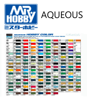 Mr. Hobby AQUEOUS Acrylic Paint 10ml Bottles H1-H110 COMPLETE RANGE ...