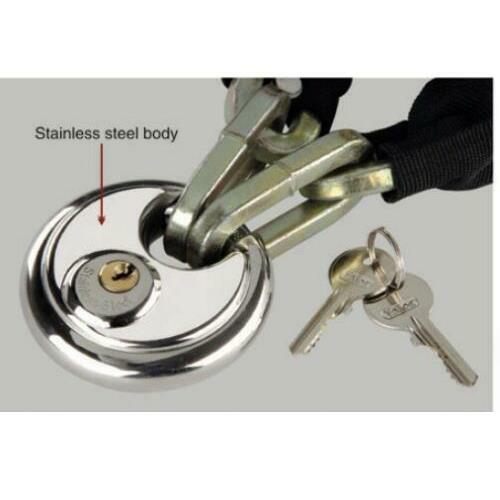 90mm Round Steel Disc Padlock Door Circular Discus Hardened Shackle ...