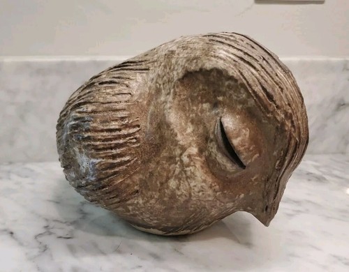 Vintage McCarty Pottery Sleeping Bird Nutmeg Large HTF Old Signature | eBay