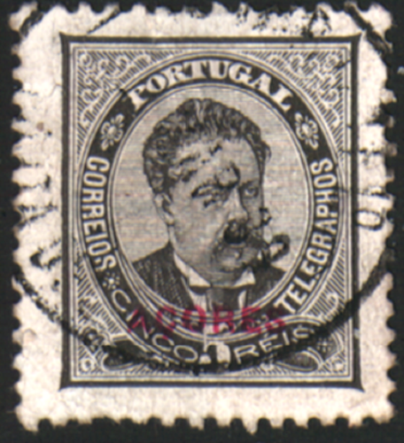 49552 Azores 1882 Stamp Scott #43 King, Royalty Fine Used SMALL TEAR CV ...