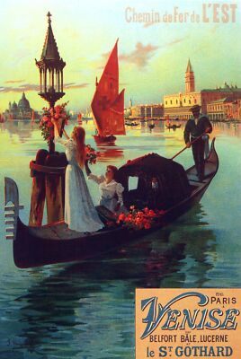 2070 Venise paris Travel Art Decoration POSTER.Graphics to decorate ...