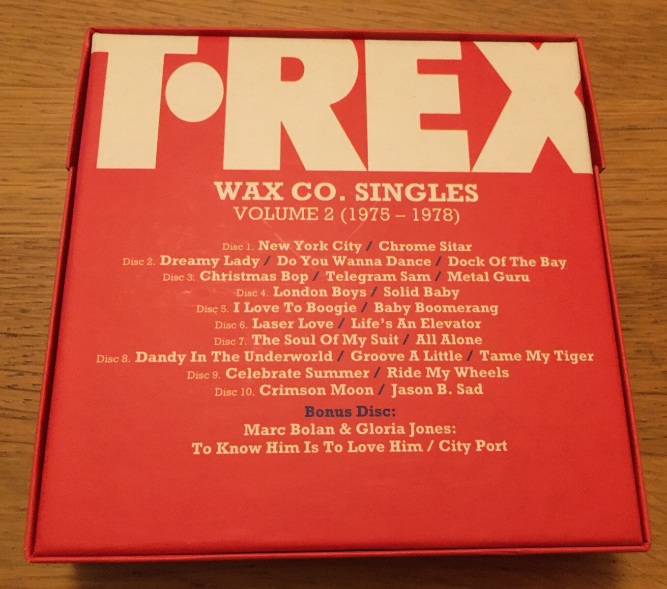 T. Rex ‎– Wax Co. Singles Volume 2 (1975 - 1978) RARE Limited 11 CD Box ...