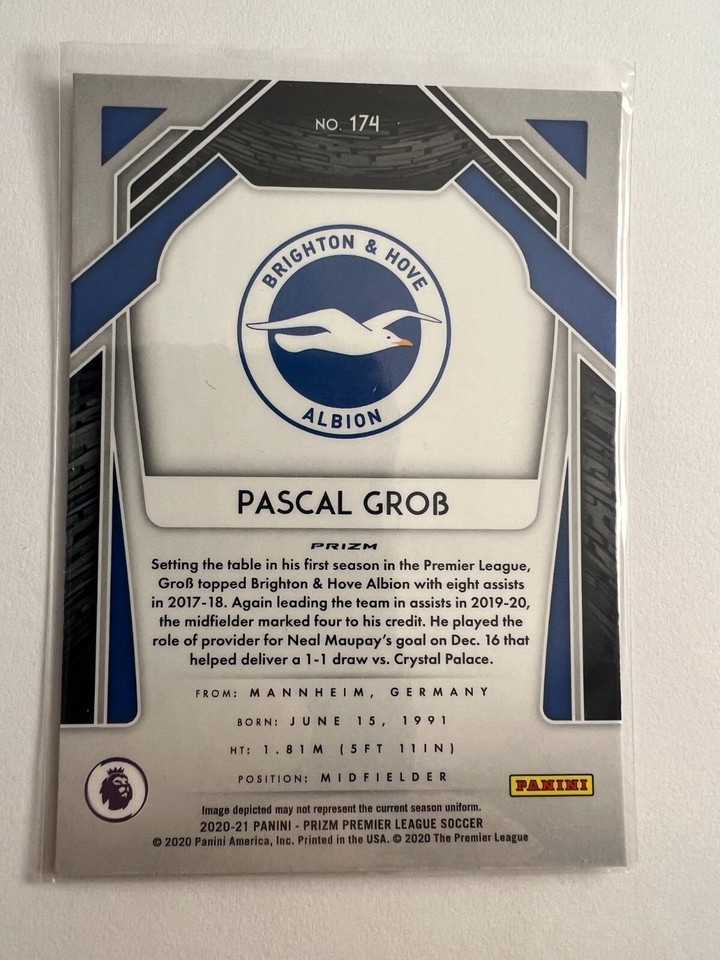 2020-21 Panini Prizm Premier League Retail Red Ice Prizm Pascal Grob ...