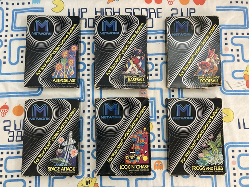 6 Atari 2600 M Network games w/ box manual Astroblast Lock n Chase ...