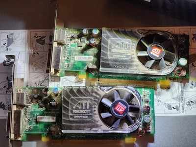2x Dell ATI Radeon HD 3450 256MB PCIe x16 DMS-59 S-Video GPU X399D ...