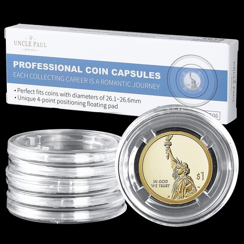 Coin Capsules with 4-Pocket Positioning Floating Pads Coin Holder ...