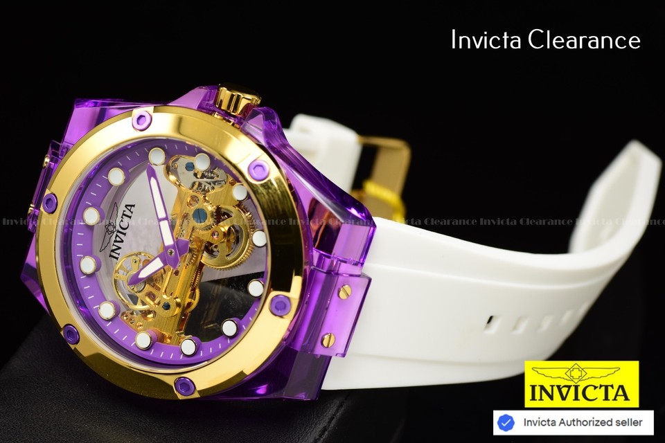 Invicta Men's Mechanical Speedway Watch Skeleton Purple 48mm 44397 | eBay