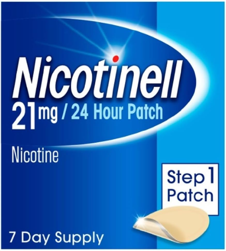 Nicotine Patch, Quit Smoking Aid Step 1, 24 Hour Patch, 21 Mg, Pack of ...