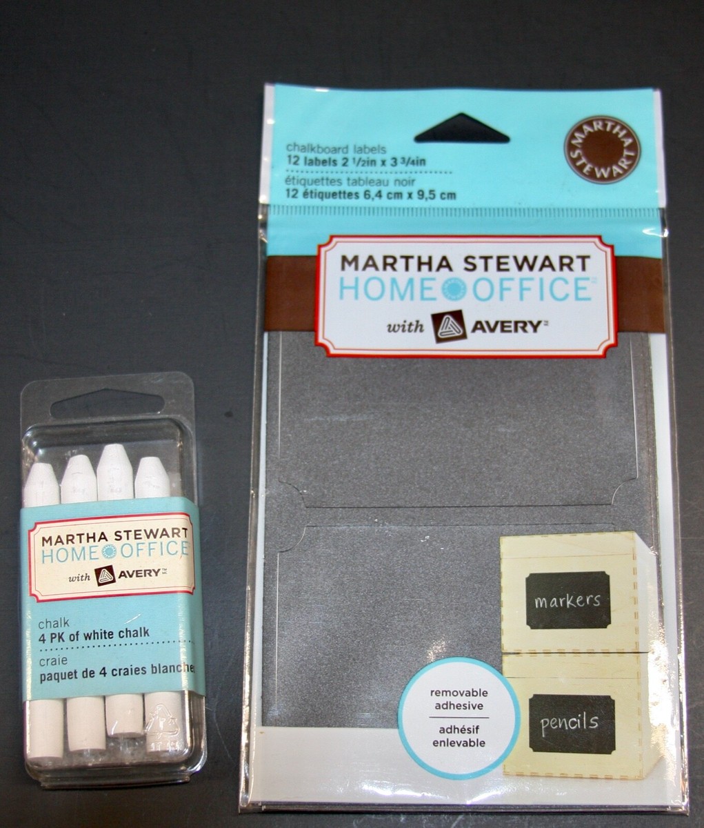 Martha Stewart Chalkboard Labels Martha Stewart Home Office / Avery