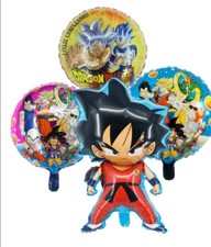 6 Pcs Dragon Ball Z Balloons Birthday Celebration Foil Balloon Set DBZ ...