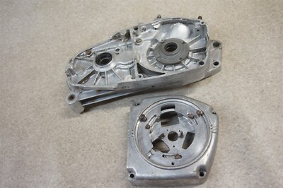 1972 CZ 250 OEM Engine Motor Bottom End Right Crank Case Stator Cover ...