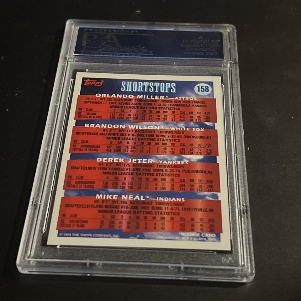 1994 Topps Gold Miller Wilson Jeter Neal SS Prospects PSA 10 #158 | eBay