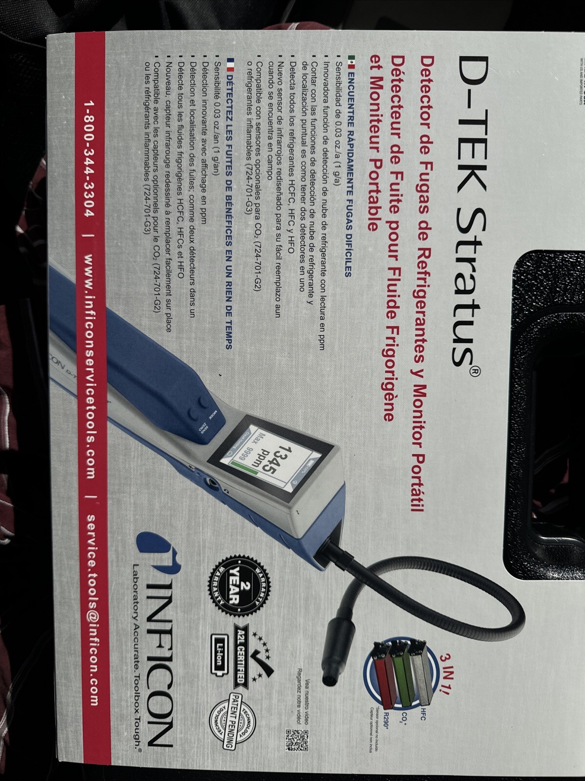 Inficon 724-202-G1 D-TEK Stratus® Refrigerant Leak Detector and ...