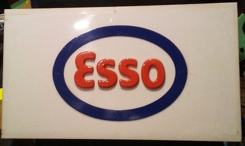 ESSO GAS STATION SIGN RAISED LETTERS ORIGINAL / 1960's / VINTAGE | eBay