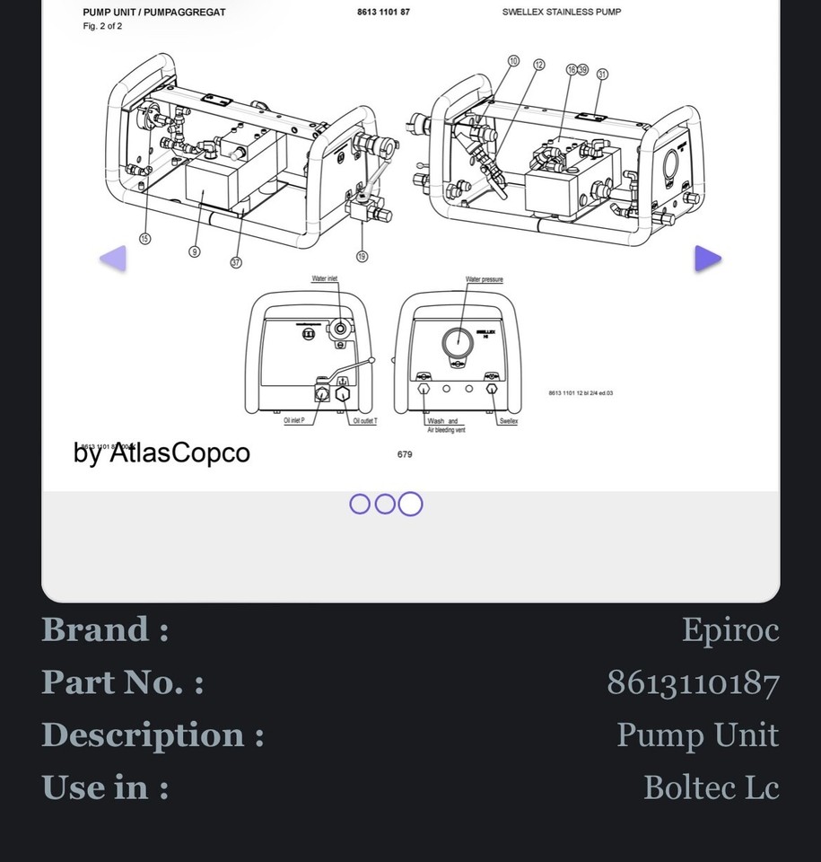 Atlas Copco / Epiroc Swellex H1 Pump, 8613110187 SWELLER | eBay