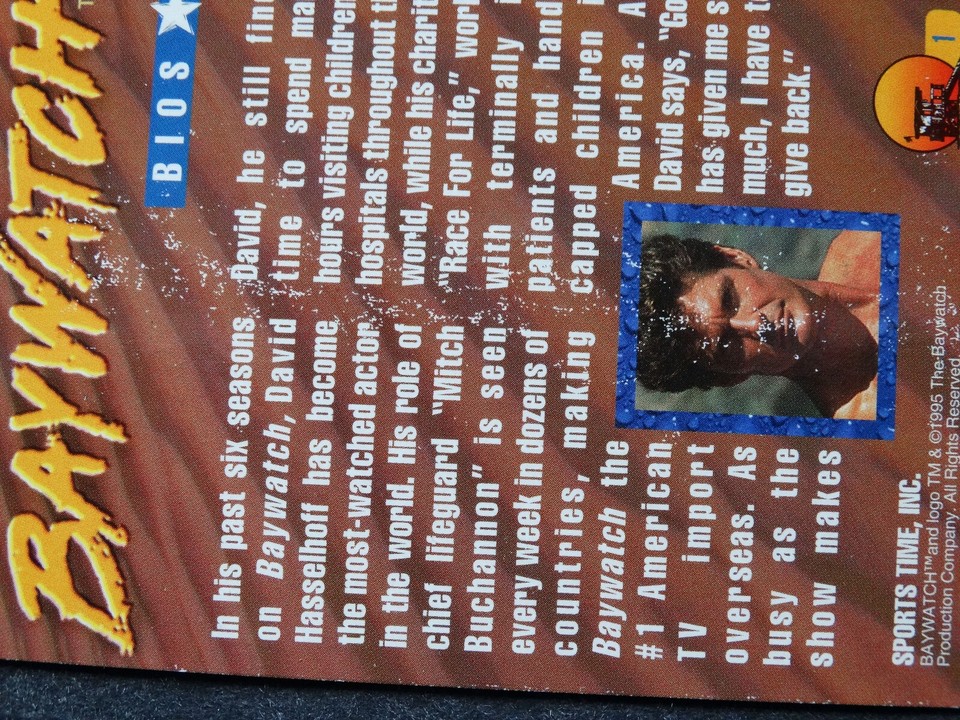 1995 Sports Time Baywatch Tv Show Trading Card Complete Your Set You U ...