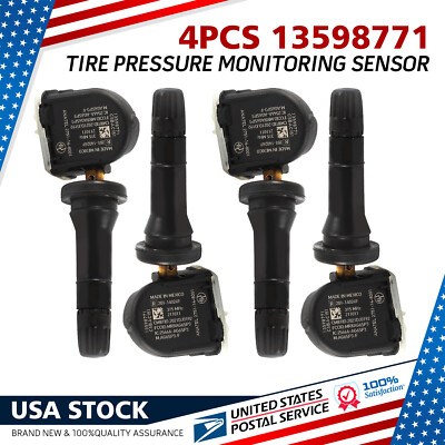 (4)For GM GMC Genuine TPMS Tire Pressure Monitoring Sensor OEM 13598772 ...