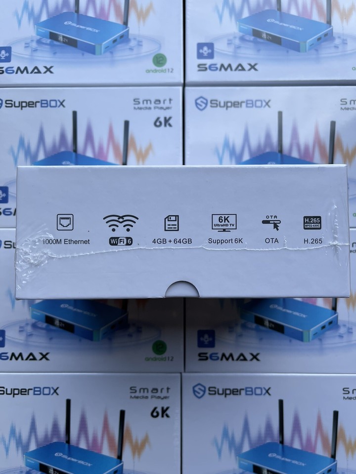 SuperBox S6 MAX Streaming IPTV (6K) (WiFi 6)(4GB+64GB)**$240 OFFERS ...