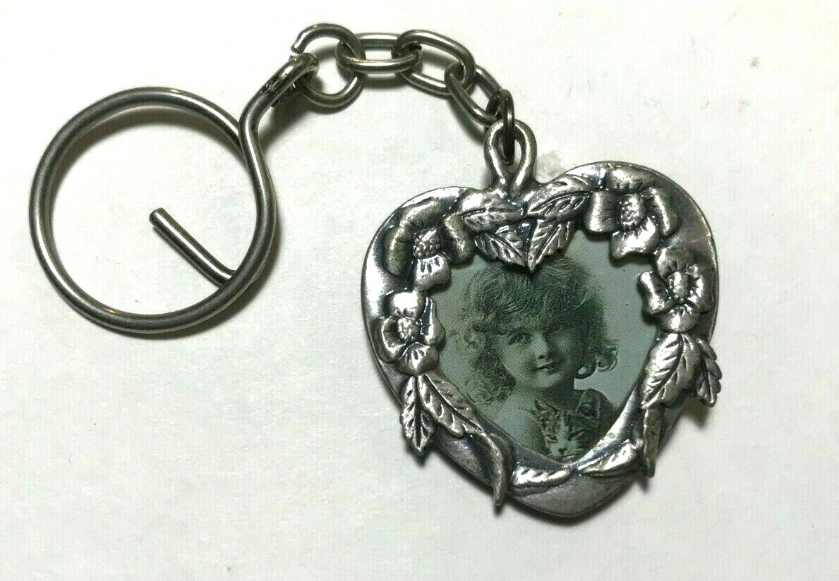 Vintage Pewter Picture Holder Frame Keychain Keyring Fob | eBay