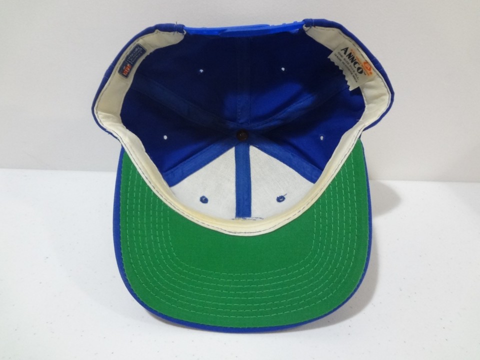 Vintage NFL Los Angeles Rams Split Bar LOGO Snapback Cap Hat 80s Annco ...