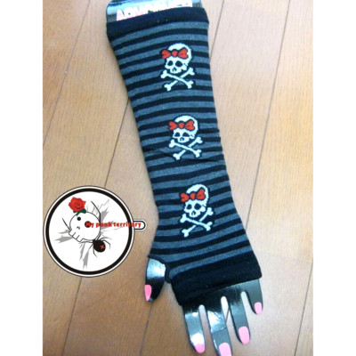 Japan Classic Ninja EMO Fingerless Long Sleeve Punk Rock Black EMO ...