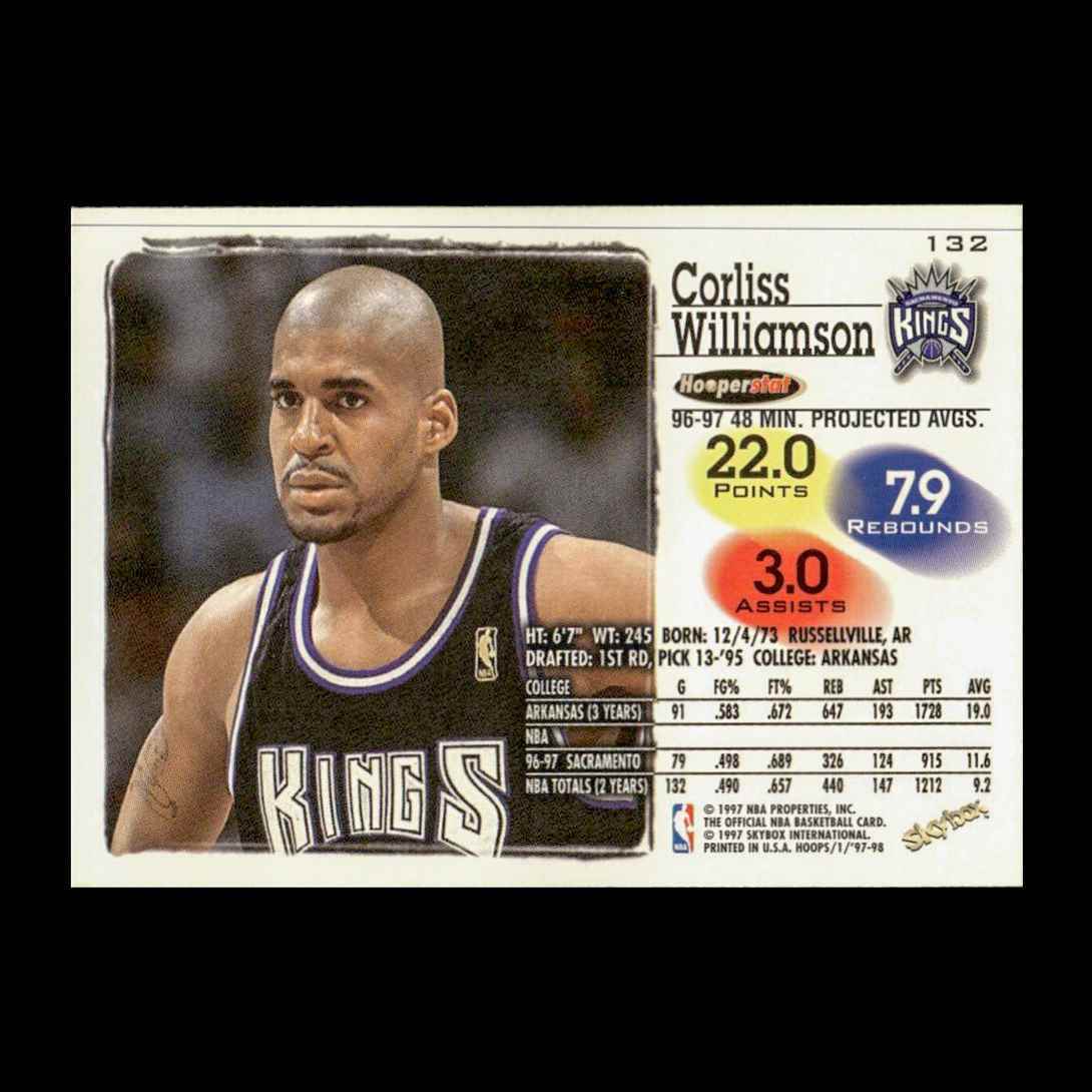 Corliss Williamson 1997-98 Hoops Sacramento Kings #132 R331D 90 | eBay