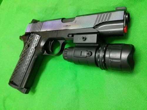 Toy & flashlight costume prop swat m1911 kimber filming gel blaster ...