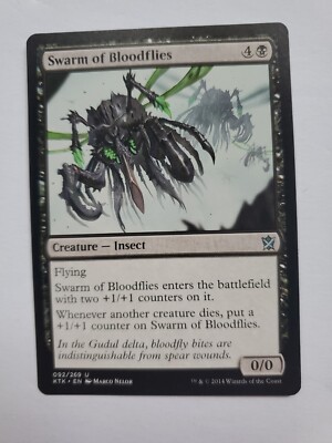 MTG Magic The Gathering Card Swarm of Bloodflies Creature Insect Black ...