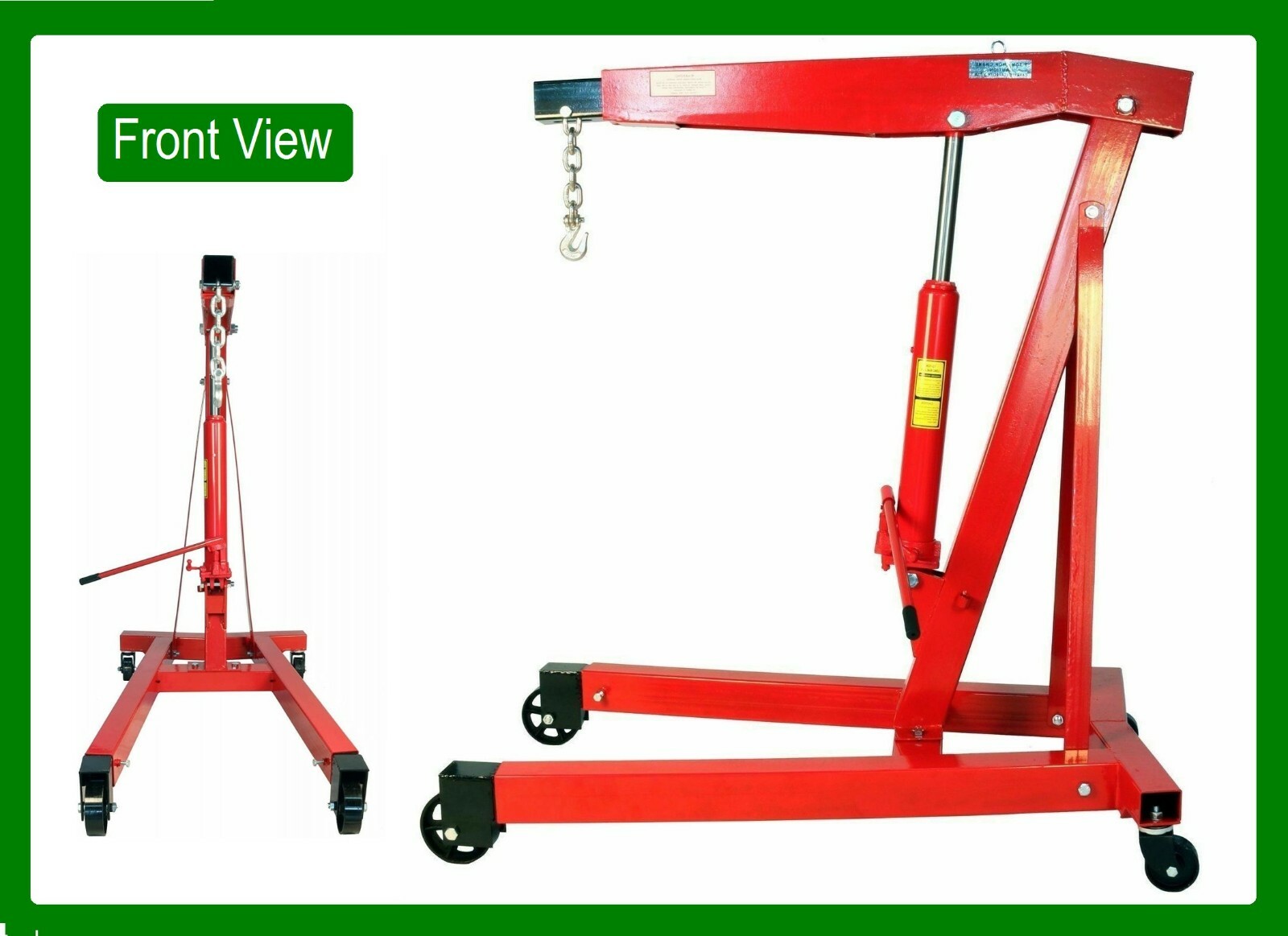 ENGINE CRANE 3 Ton FOLDS UP 3000 kg LIFT MOTOR LIFTER REMOVER 12T ...