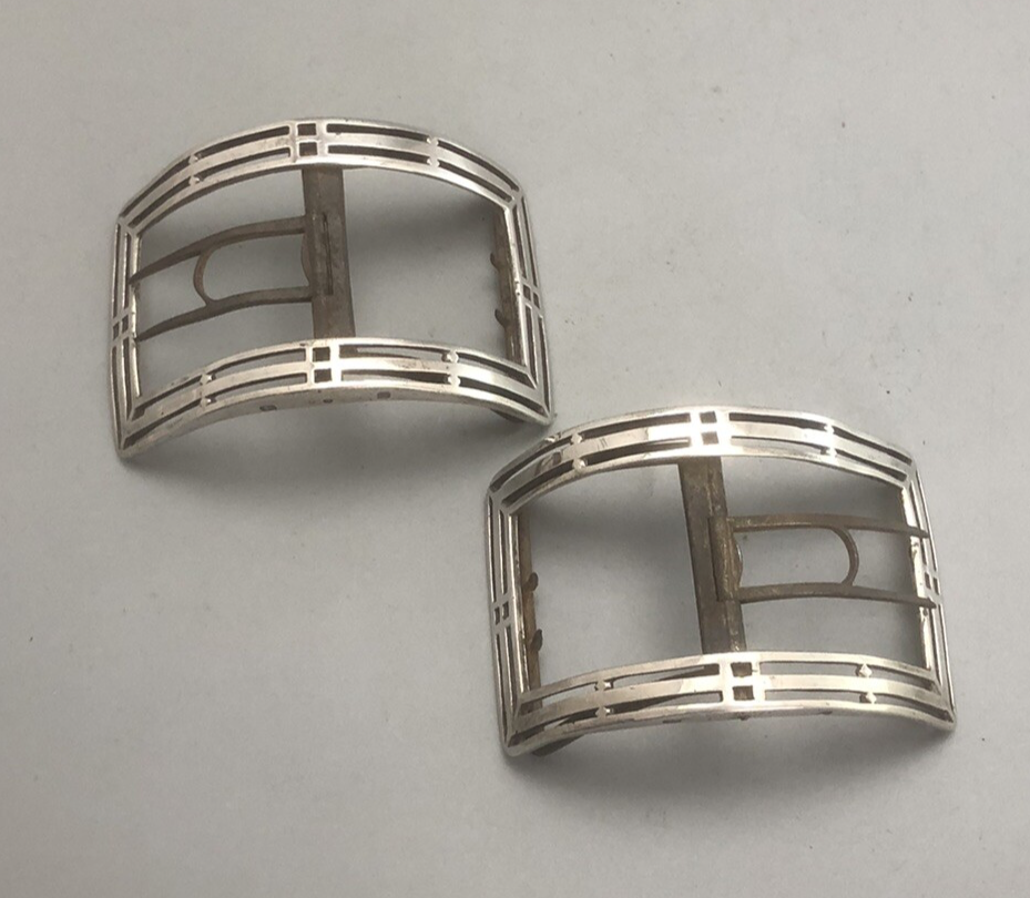 Georgian Silver Shoe Buckles George Burrows I London c1785 ILZX | eBay