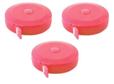 3 PCS of FLAMINGO PINK 60" 150cm Retractable Tape Measure Double Sided ...