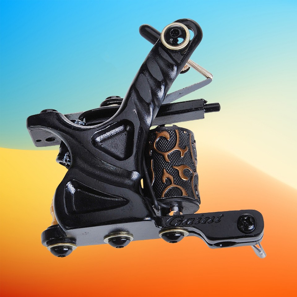 Professional 10 Wrap Coils Tattoo Machine Liner Shader Coil Machine Gun ...