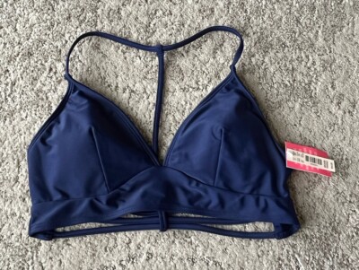 NWT Victoria’s Secret Strappy Triangle Racerback Swim Top Navy US Size ...
