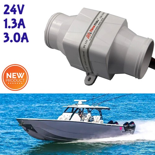 3" In-Line Marine Bilge Air Blower Quiet Boat for Yacht Caravan 24V 1 ...