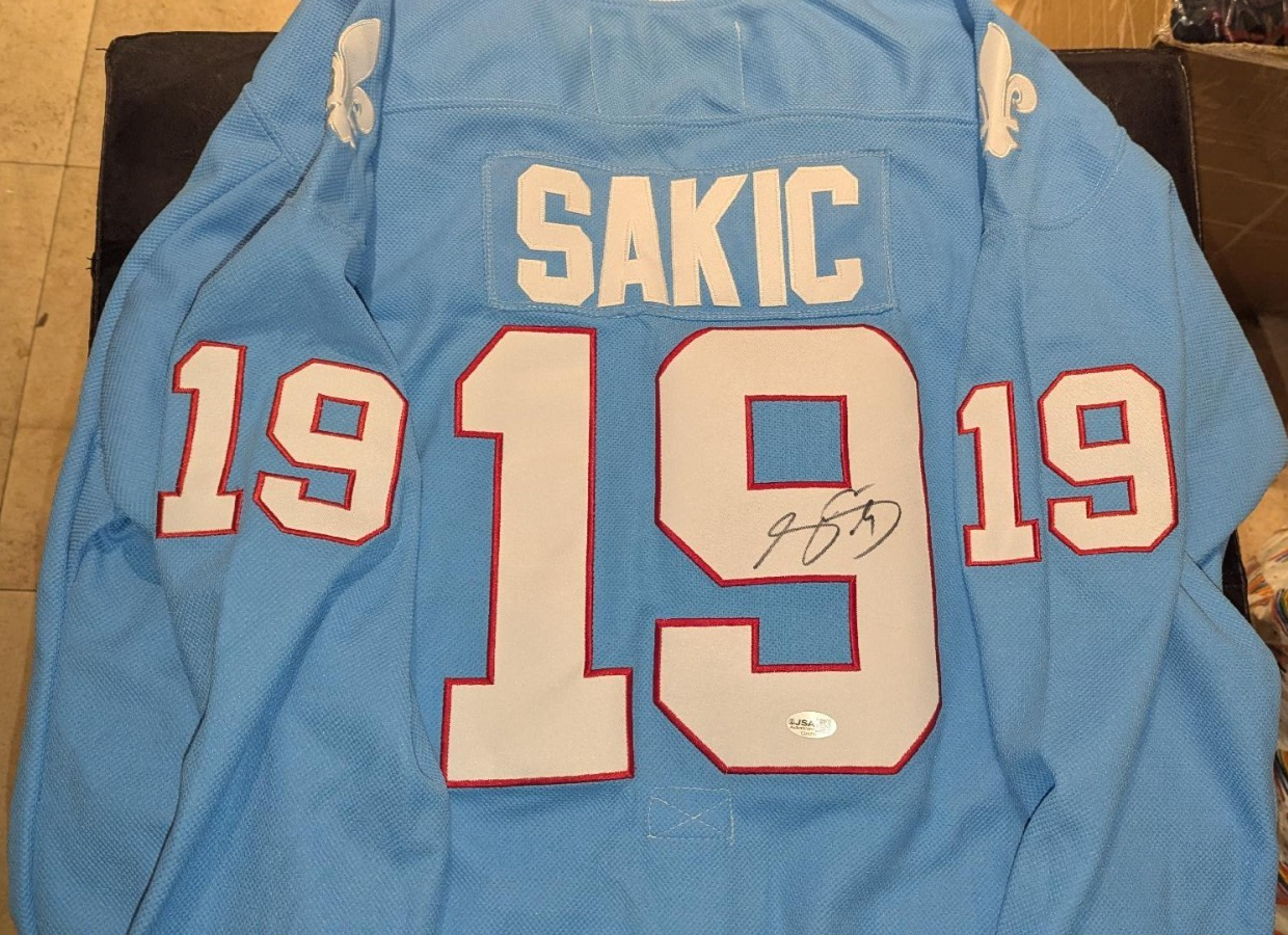 HOF JOE SAKIC SIGNED SIGNED QUEBEC NORDIQUES JERSEY AVALANCHE JSA | eBay