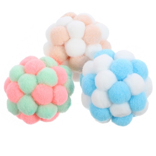3 Pcs Cat Interactive Ball Stimulating Toys Balls for Cats Fuzzy | eBay UK