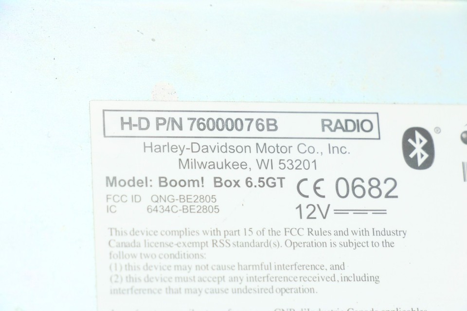 2017 Harley Street Glide BOOM! BOX 6.5 Radio Stereo Unit 76000076 #4090 ...