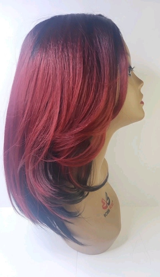 Lux Deep Part Lace Premium Human Hair Blend Wig Red Color FS4/30 / Lux ...