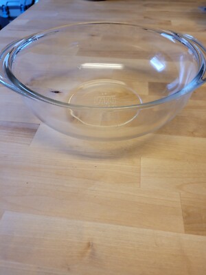 Vintage PYREX Corning Clear Glass Beveled Mixing Bowl 325 2.5 Qt USA ...
