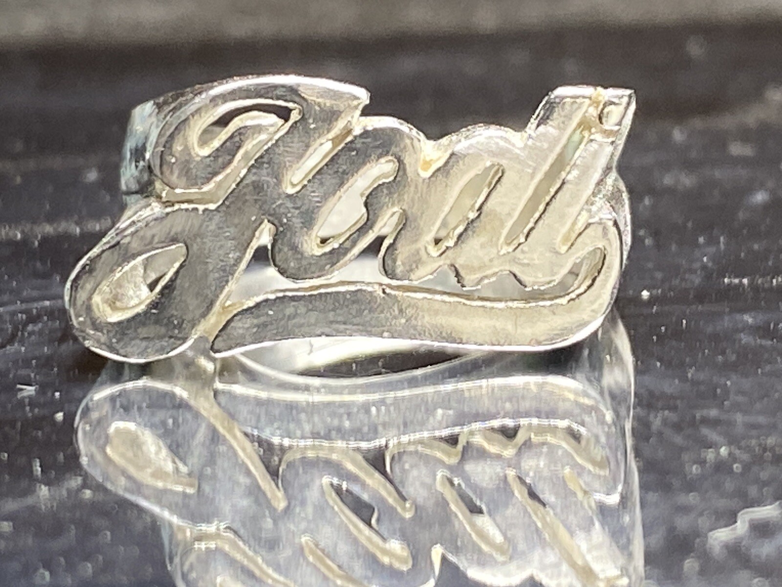 New Handcraft 925 Solid Sterling Silver Ring band with JODI NAME PLATE ...