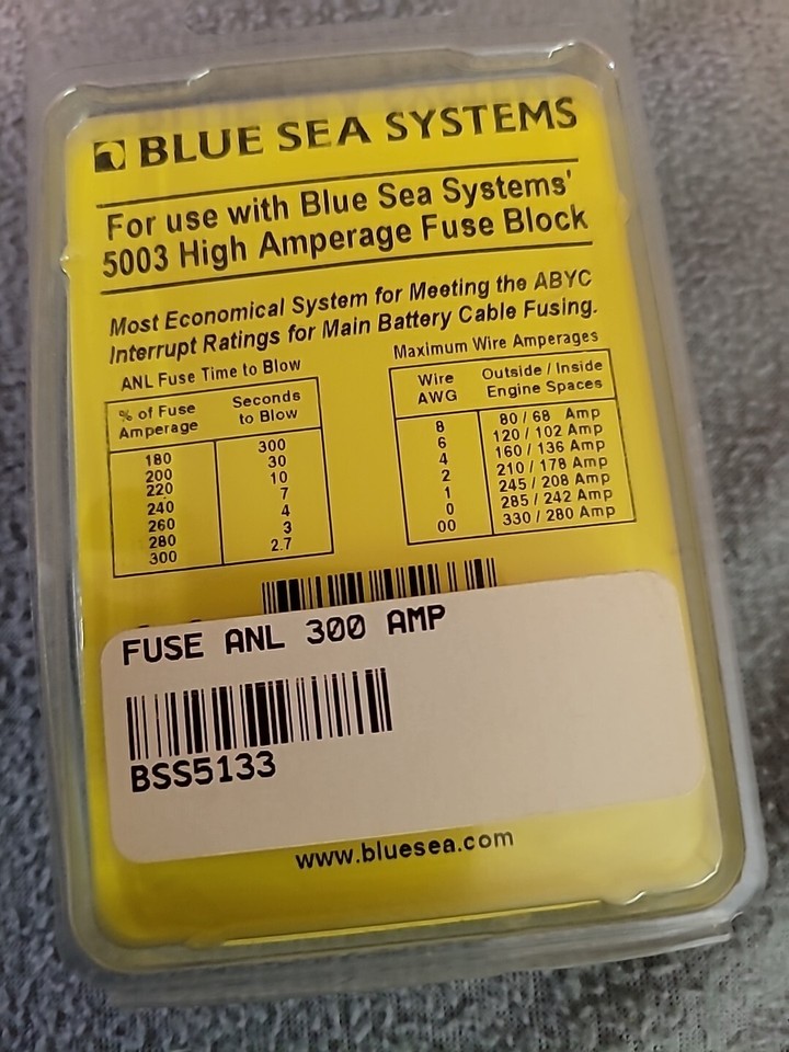 Blue Sea Systems Silver 300A Heavy Duty High Performance ANL Fuses | eBay