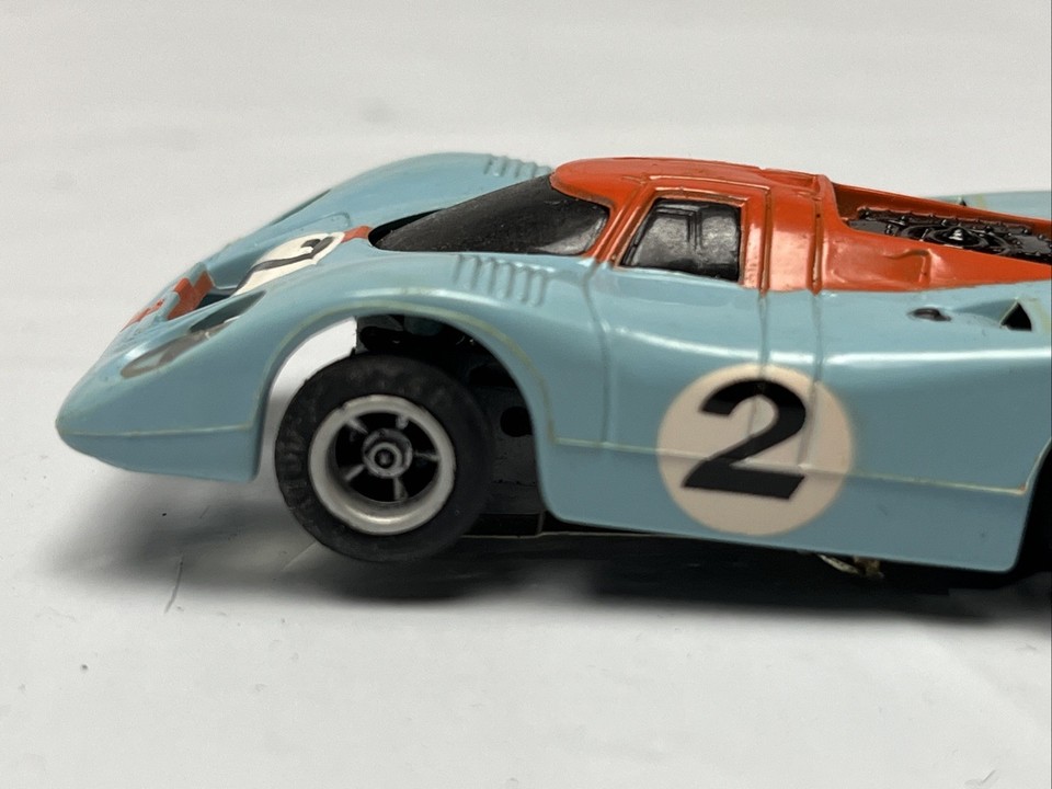 Aurora AFX Porsche 917 Gulf Blue Orange HO Slot Car | eBay