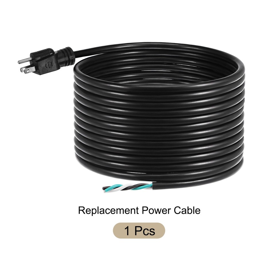 Replacement Power Cord 5-15P 3 Pin Connector Extension Cord Cable with ...