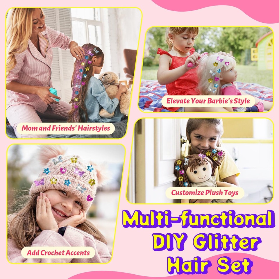 AOSITE Hair Gem Stamper Girl Xmas Gifts Hair Braiding Kits for DIY ...