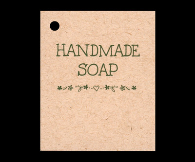 50 *HANDMADE SOAP* HANG TAGS PERSONALIZE ITEMS PRICE CRAFTS GIFT KRAFT ...