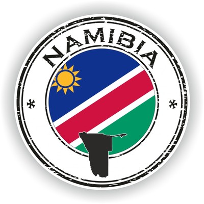 Namibia Africa Round Vinyl Sticker / High Resolution Quality Waterproof ...