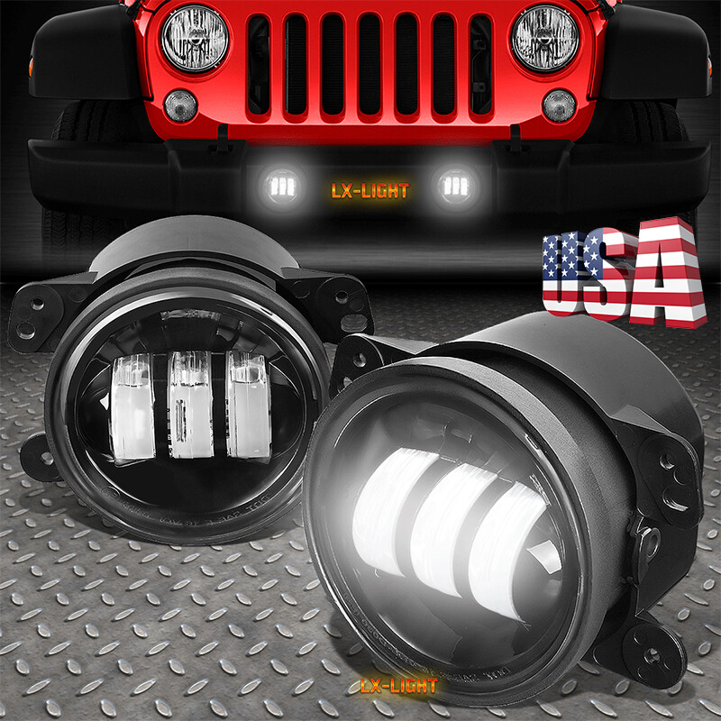For Jeep 07-17 JK Wrangler Back Tail Light Halo Headlight Foglight Turn ...