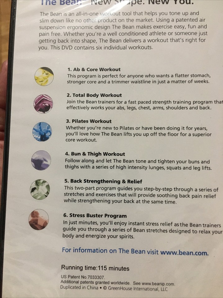 The Bean Workout DVD, 6 Workouts For A New You!, Sealed! | eBay